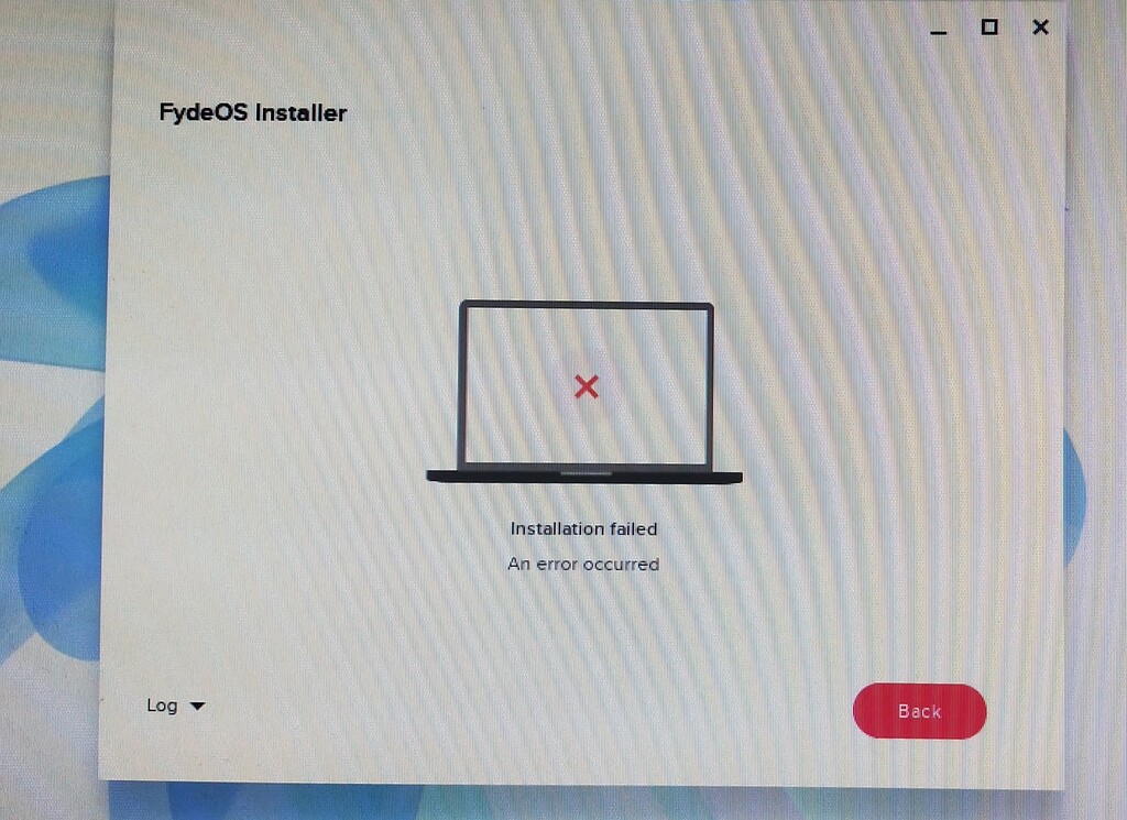 安装Fydeos的时候安装错误 - 求助答疑 - Community